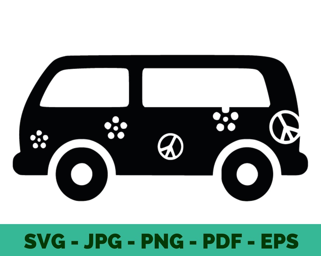 Camper Van Svg / Hippie Svg / Caravan Svg Retro Van Svg / Cricut File ...