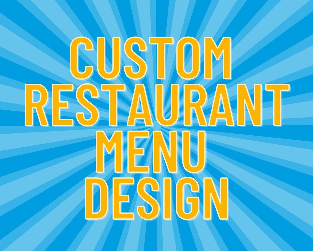 Custom Menu Restaurant Menu Wedding Menu Personalized Bar Menu ...