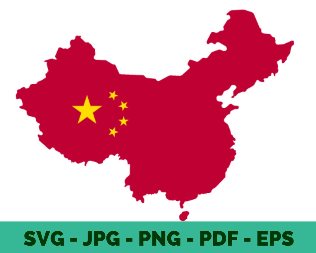 China Clipart | China Map | Chinese Flag | Printable PNG | T-shirt ...