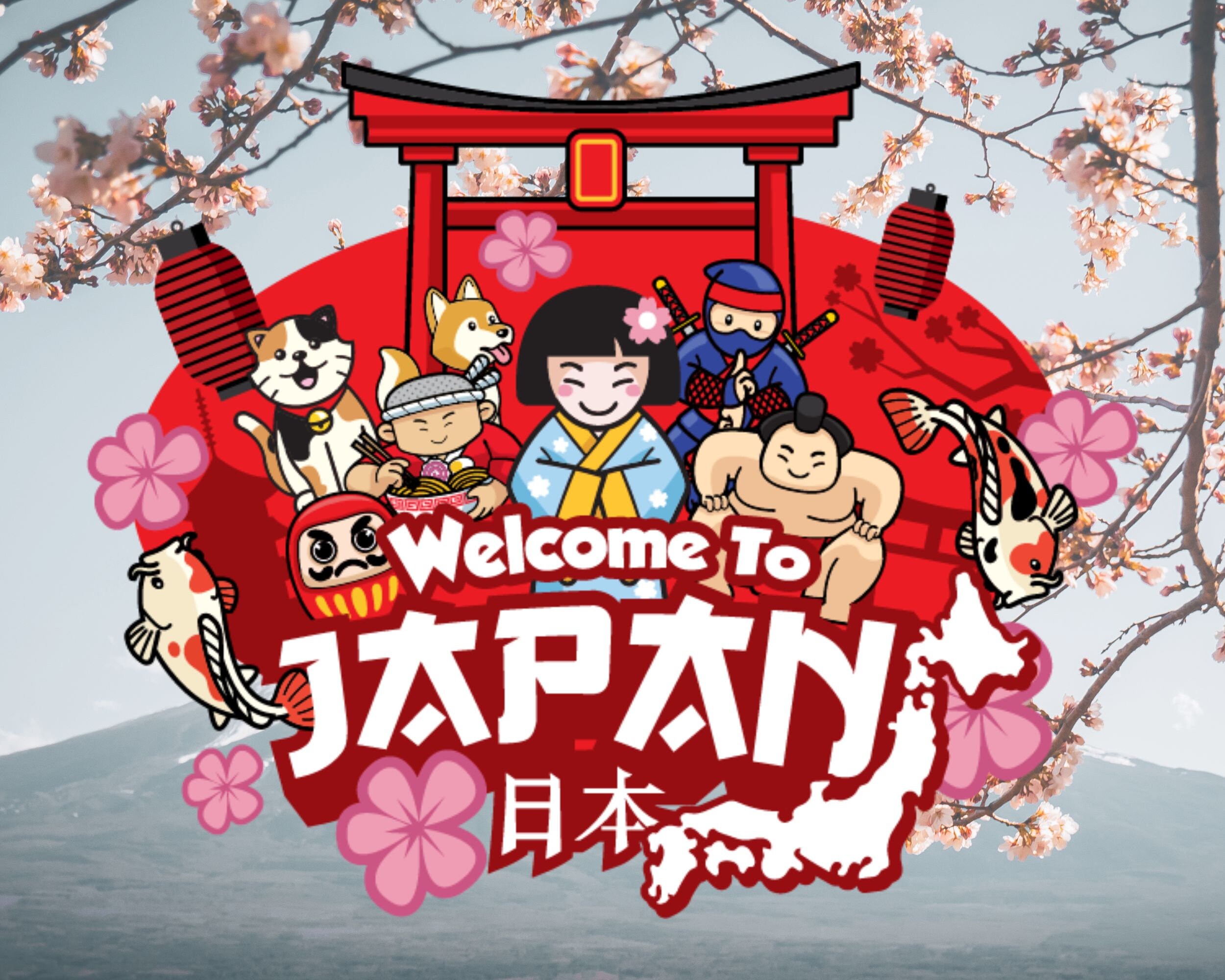 Japanese Tokyo Kawaii SVG Clipart, Japan Vector Design for T-shirt ...