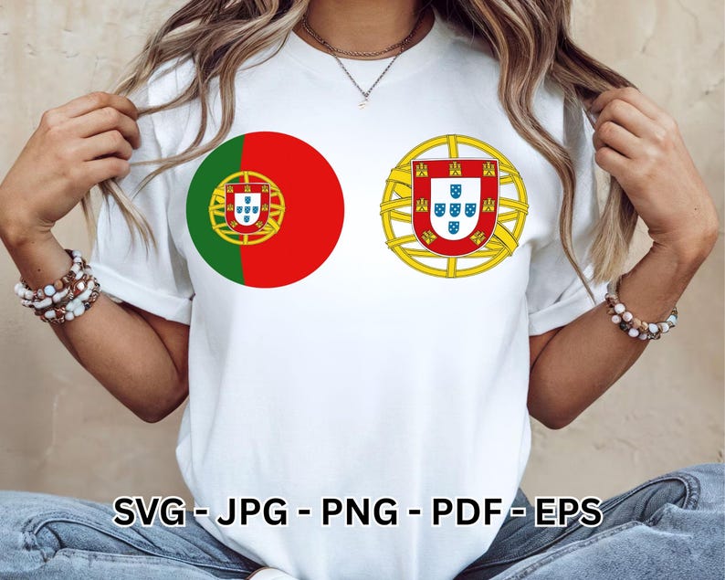 Portugal Crest SVG Clipart | Portuguese Coat of Arms Flag Vector PNG ...