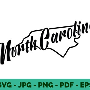 North Carolina SVG | Carolina State Outline | Raleigh Design | USA ...