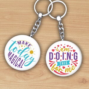 Keychain Svg Bundle Keychain Inspirational Quotes Round Key Chain Svg ...
