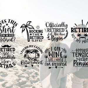 Retirement SVG Bundle Funny Quotes Sayings, Retired Humor Cut Files for ...