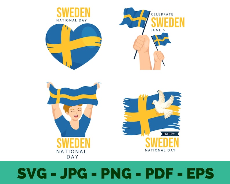 Sweden Svg Sweden Flag Svg Sweden Day Scandinavian Svg Clipart - Etsy