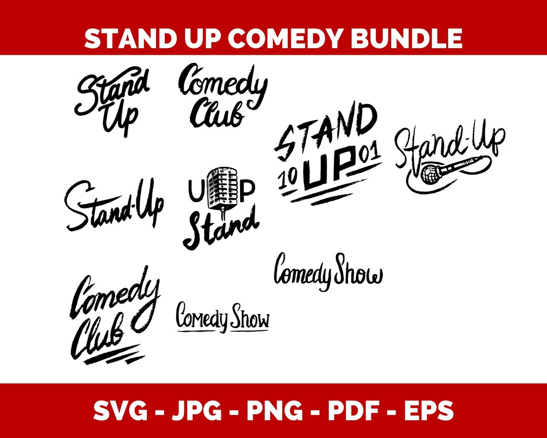 Stand up Comedy SVG Bundle for Cricut | Funny Microphone Comedian Laugh ...