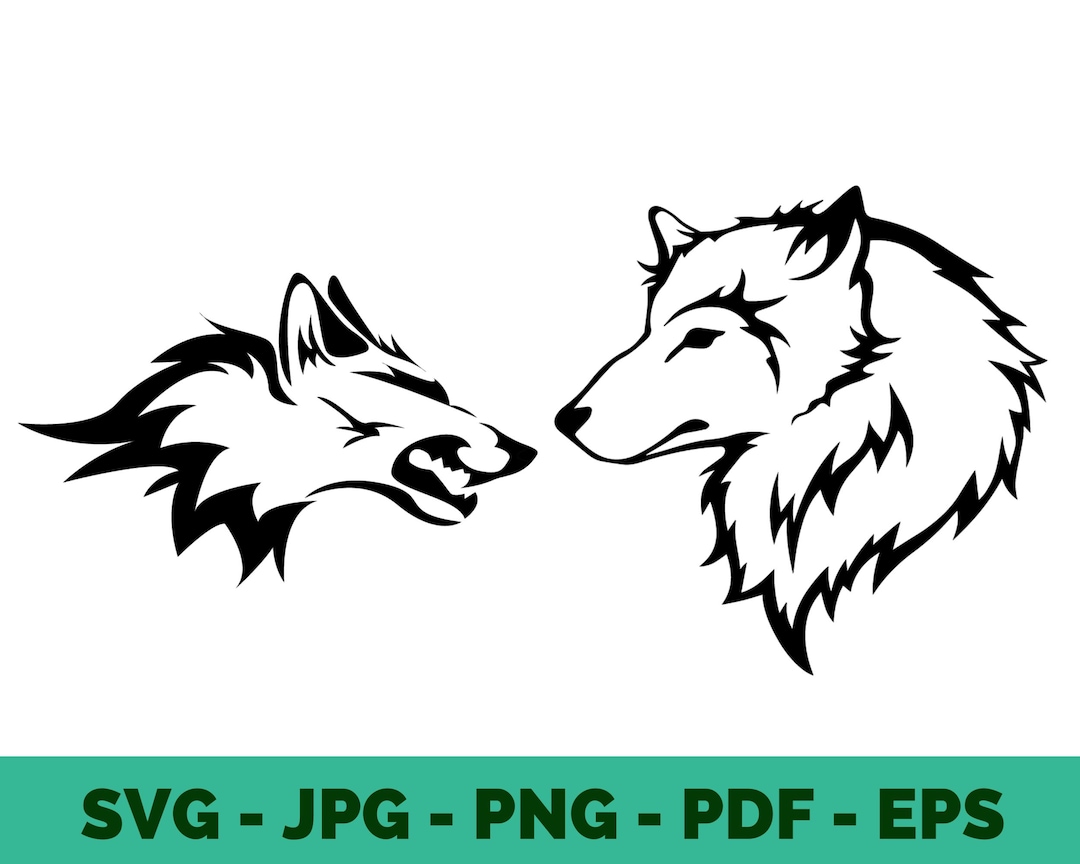 Lobo SVG Clipart de Rosto de Lobo Design de Camiseta de Lobos PNG e ...