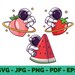 Cute Astronaut / Clipart / Bundle / SVG / Fruit / Kid Astronaut ...