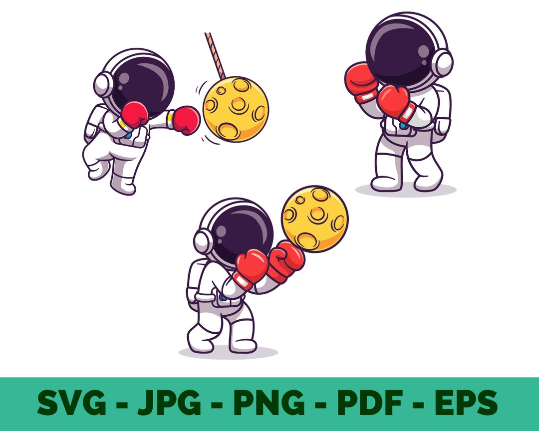 Cute Astronaut / Clipart / Bundle / Boxing / SVG / Kid Astronaut ...