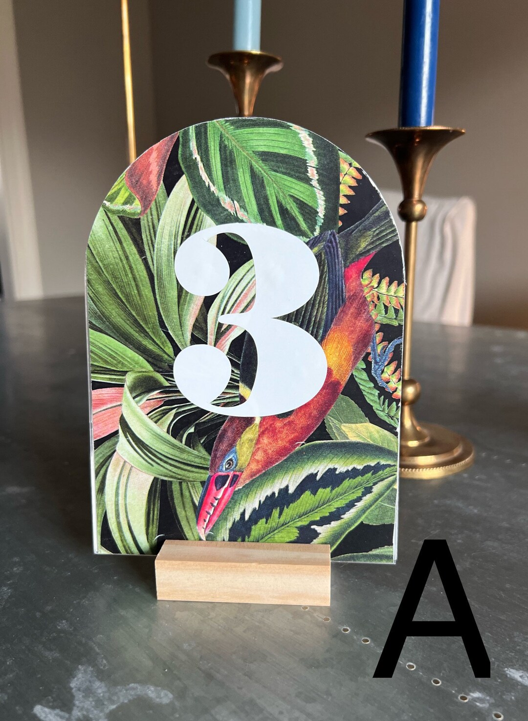 Tropical Table Numbers Wedding, Beach Wedding Table Numbers, Bird of ...