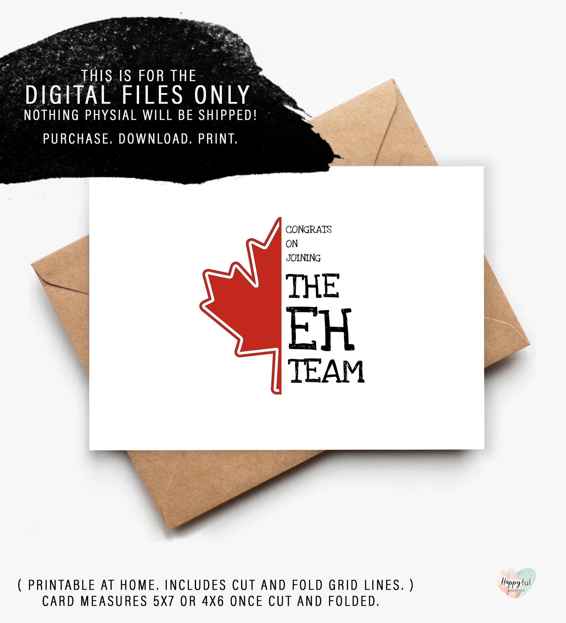 The EH Team Greeting, CARD, Citizenship, Maple Syrup, 5x7 Folded Card ...