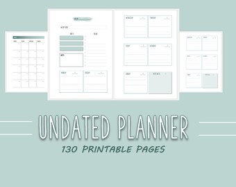 Undated Uni Planner - Etsy