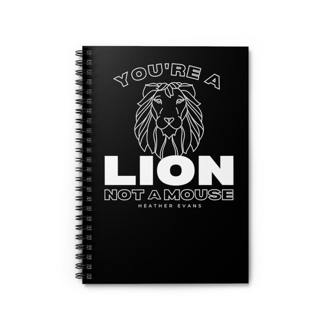 Lion Not a Mouse Spiral Notebook Ruled Line - Etsy