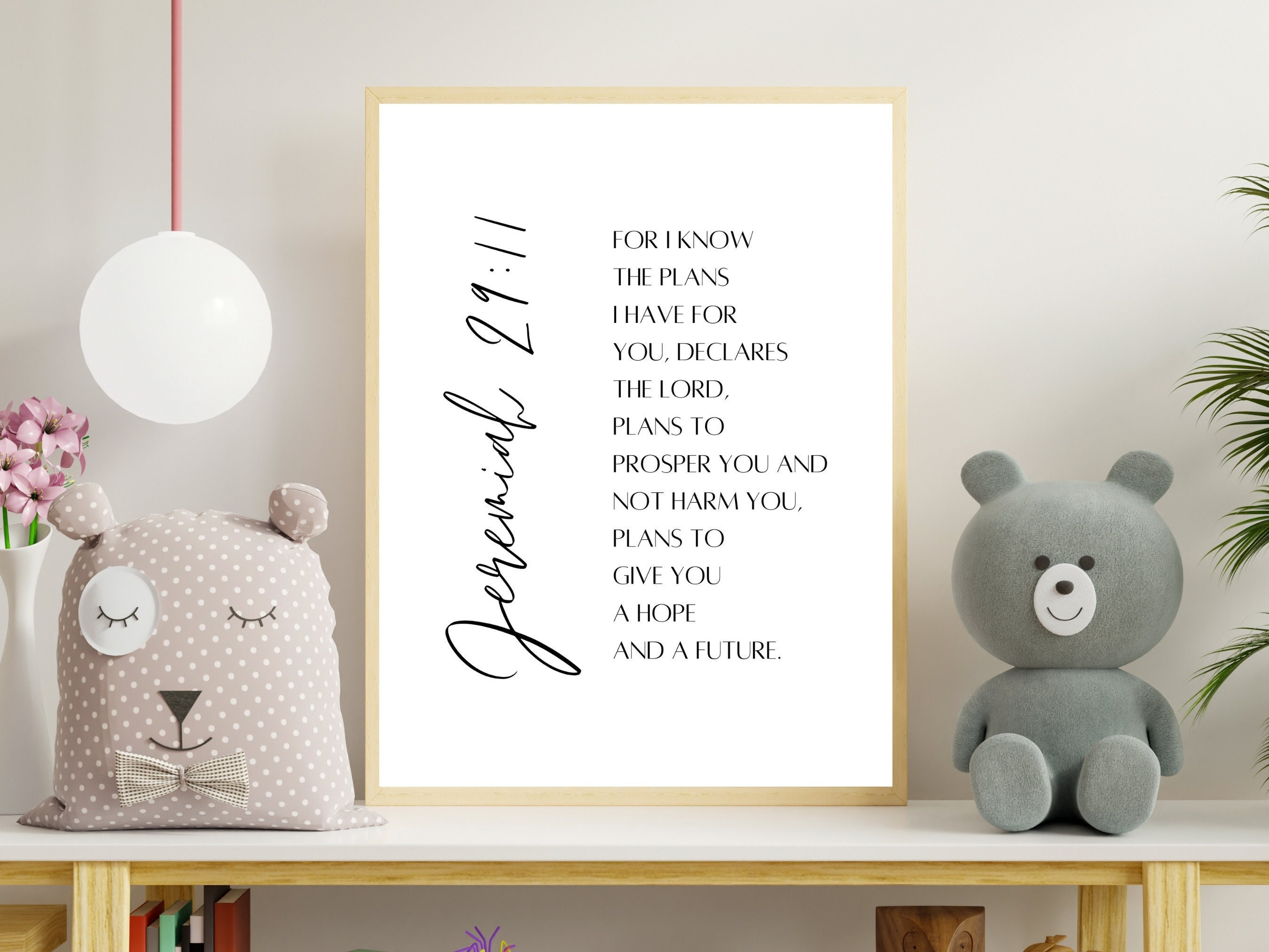Jeremiah 29 11, Printable Wall Art, Bible Verse Wall Art, Digital ...