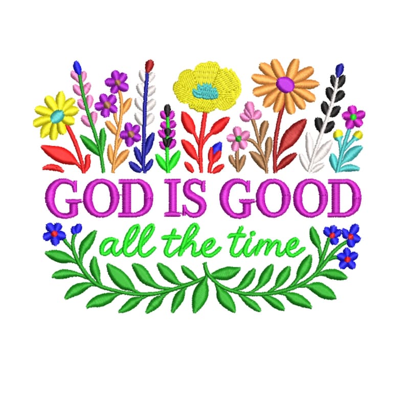 God is Good Embroidery Design: Christian Machine Stitch (digital ...