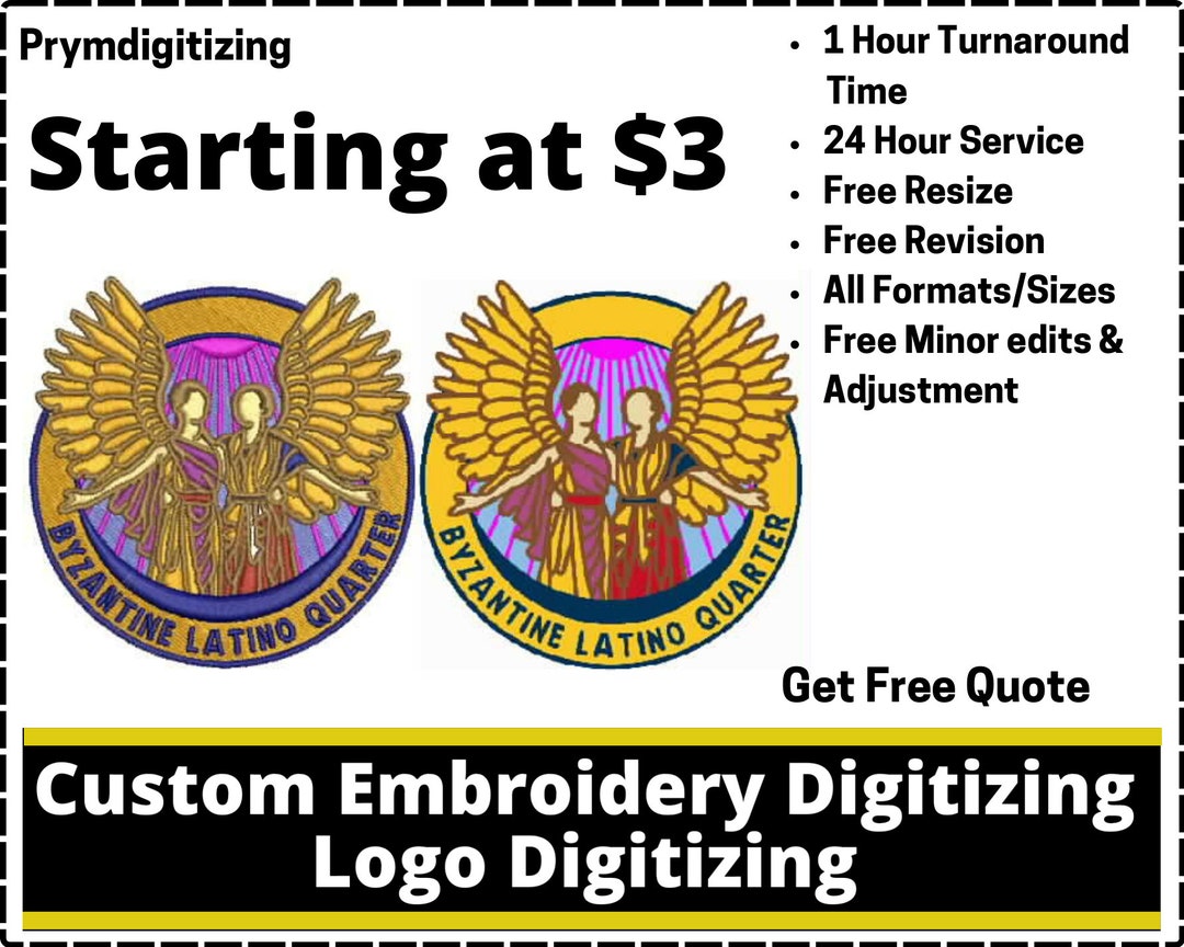 Custom Embroidery Digitizing Logo Digitizing Custom - Etsy