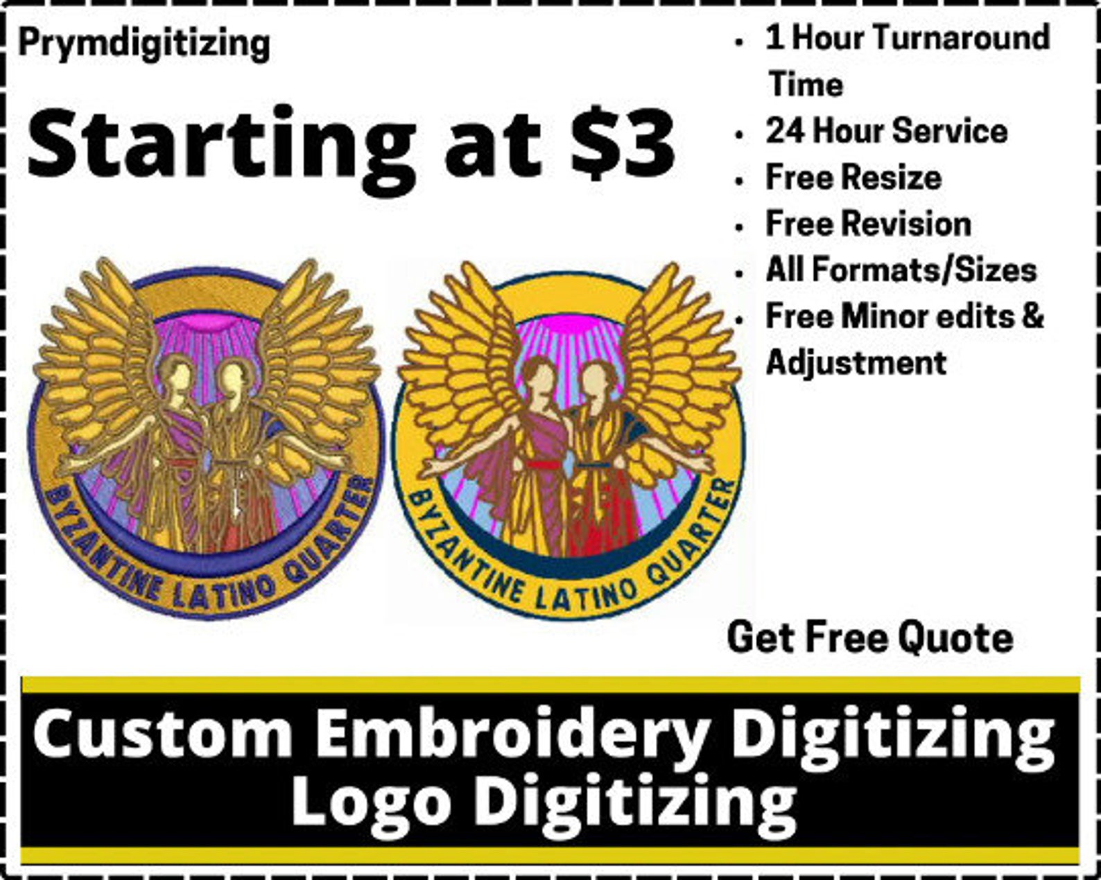 Custom Embroidery Digitizing Logo Digitizing Custom - Etsy