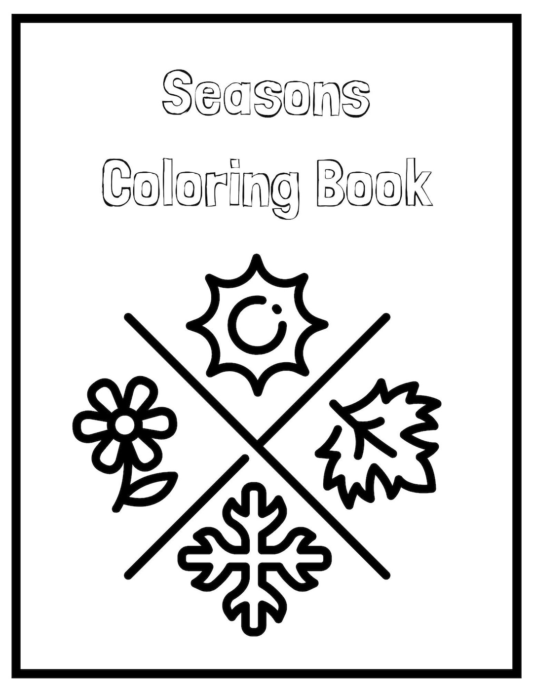 Libro para colorear de las estaciones - Etsy España