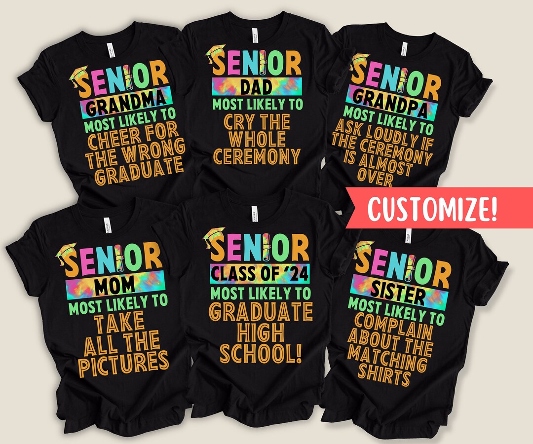 Custom Family Graduation Shirts, Senior 2024 Family Matching T Shirt ...