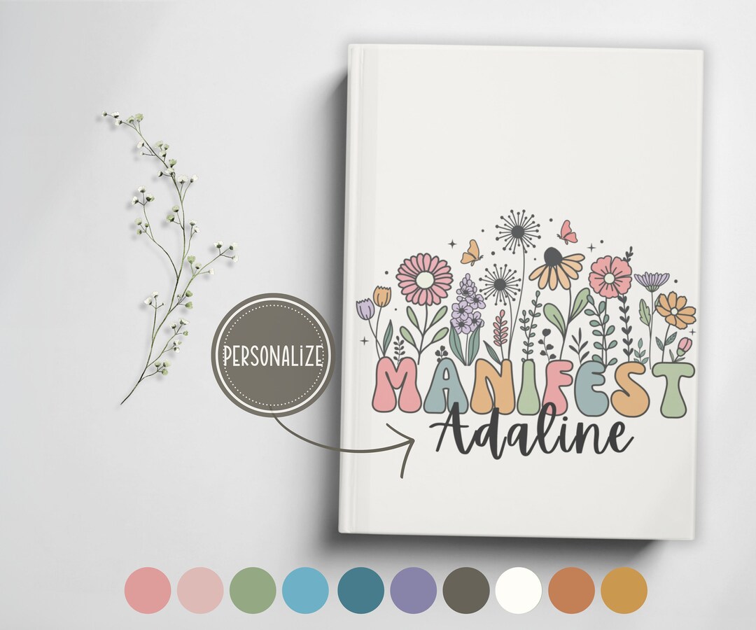 Personalized Wildflower Manifestation Journal, Dream Journal, Law of ...