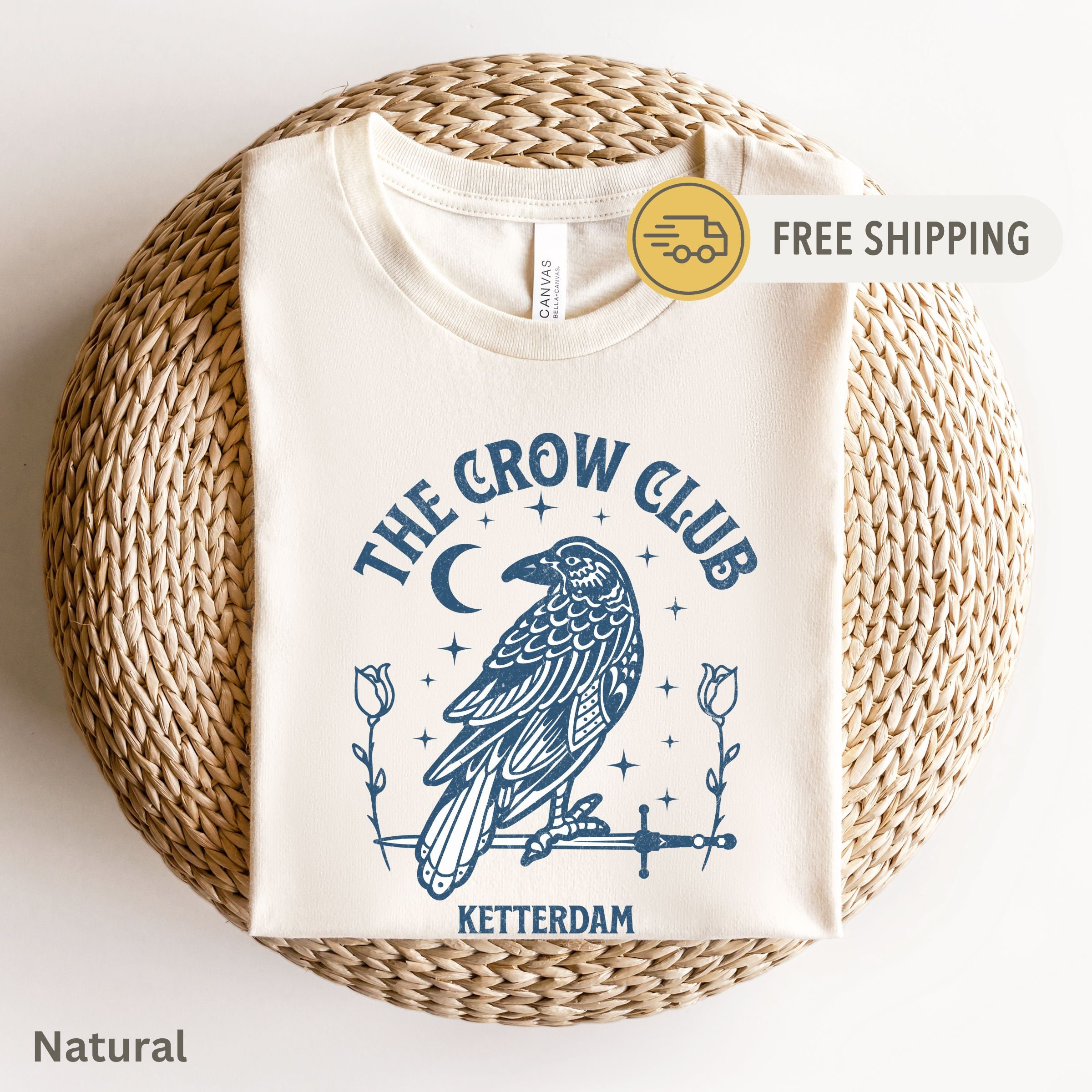 Six of Crows Shirt, No Mourners Merch, Ketterdam Crow Club, Kaz Brekker ...