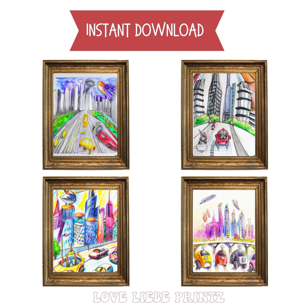 Whimsical Car Art Printable L Nursery Wall Art L Car Printable L ...
