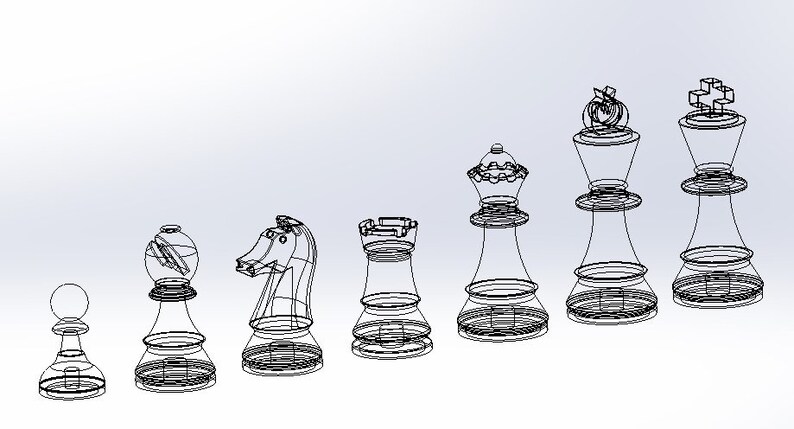 Chess Set STL Files for 3D Printers - Etsy