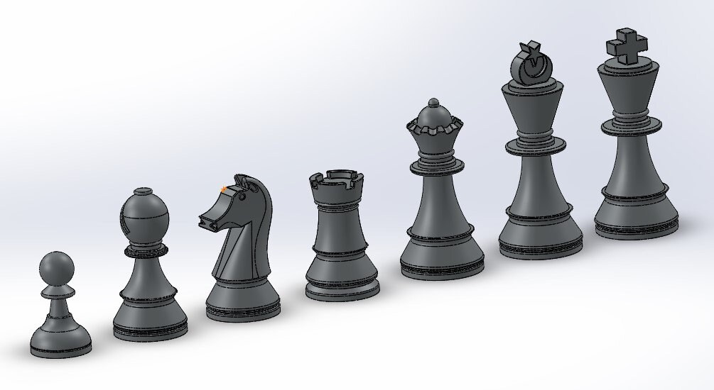 Chess Set Stl Files For 3d Printers Etsy 6242