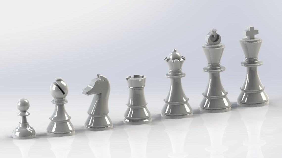 Chess Set STL Files for 3D Printers - Etsy