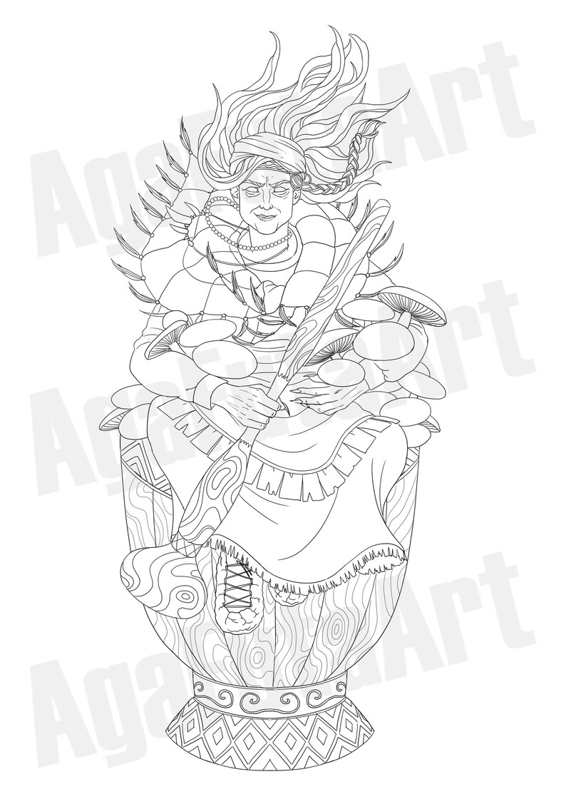 Baba Yaga Coloring Pages - Etsy