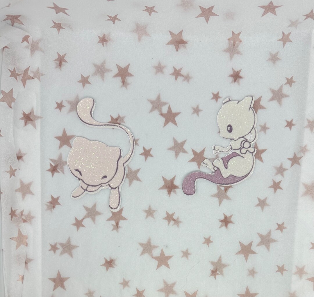 Sparkly Mew and Mewtwo Stickers - Etsy