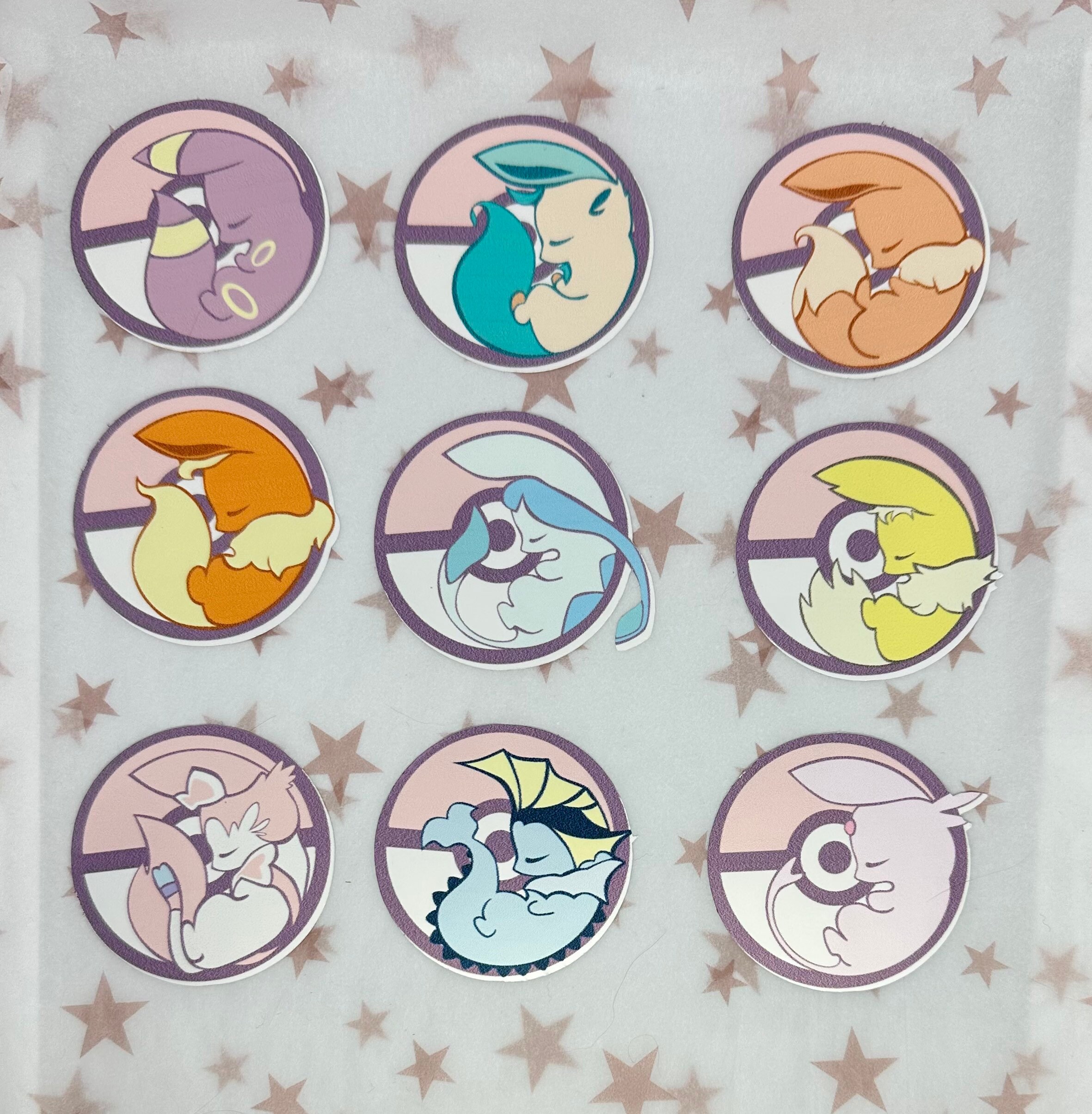 Eeveelution Glossy Stickers Singles or Set - Etsy