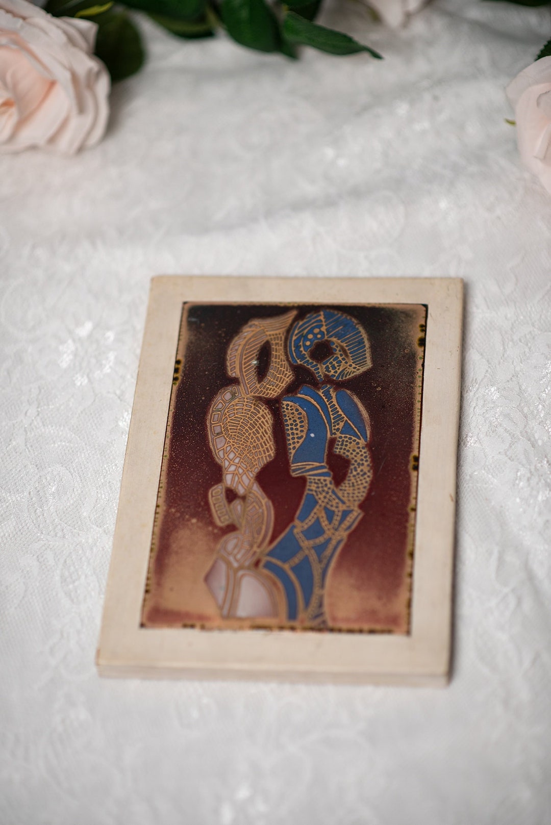 Antique Vintage Vitreous Enamel Artwork - Etsy