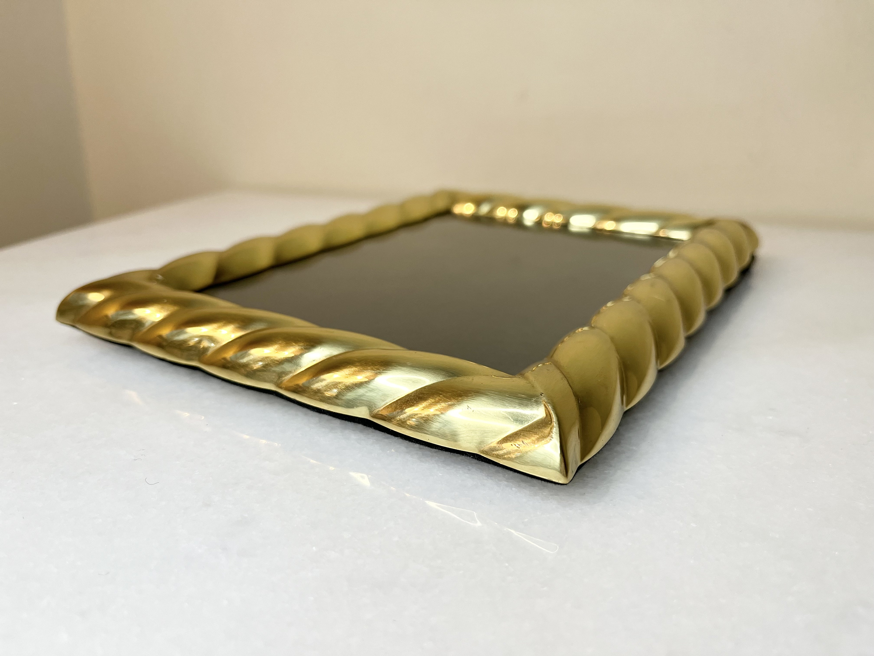 80s Retro Solid Brass French Twist Frame 5x7 Photo - Etsy
