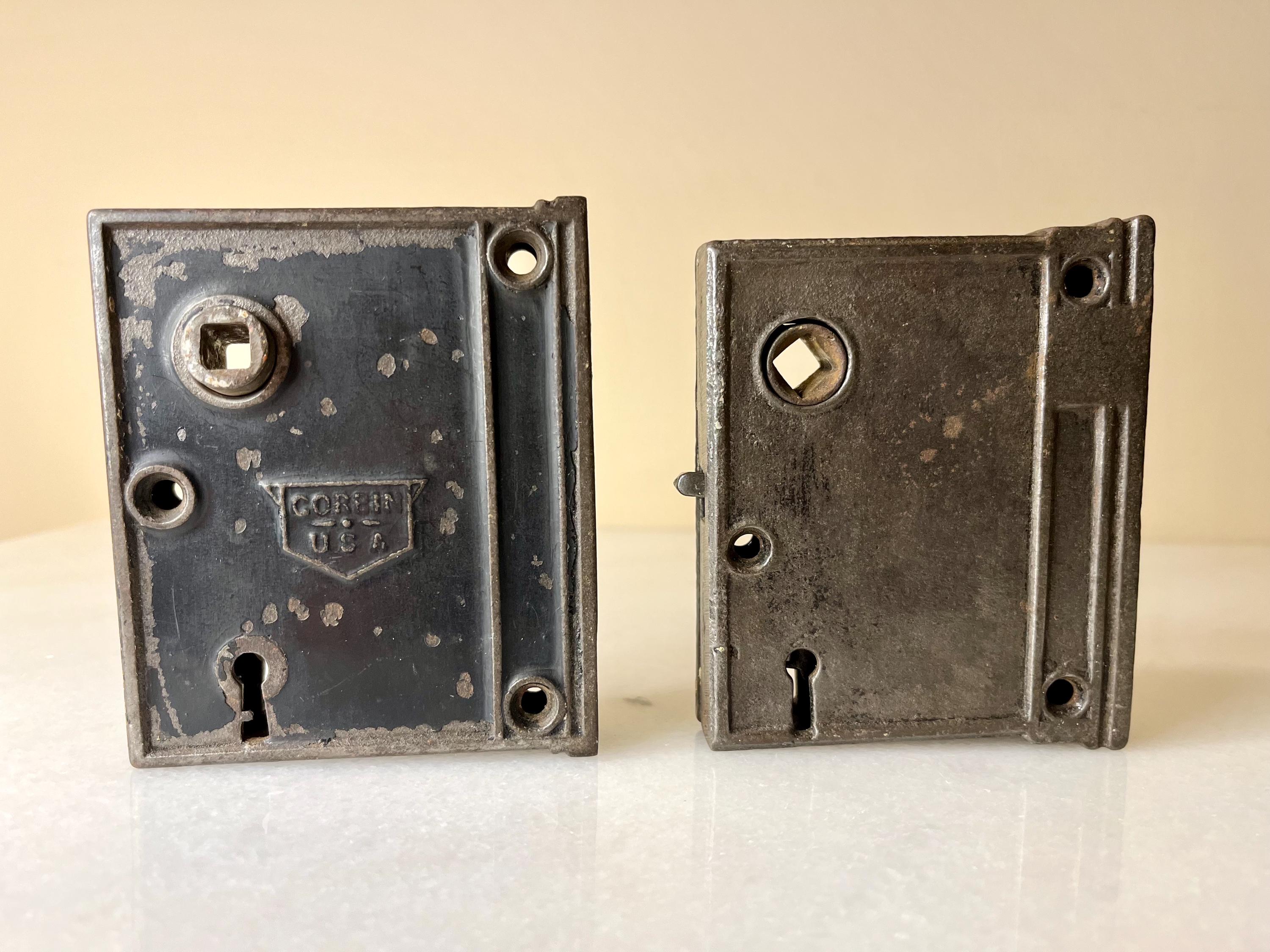 Pair of Antique Salvaged Cast Iron Door Rim Locks - Etsy