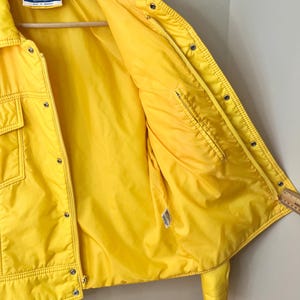 80s Bright Yellow Cropped Puffer Jacket by White Stag Action Sports ...
