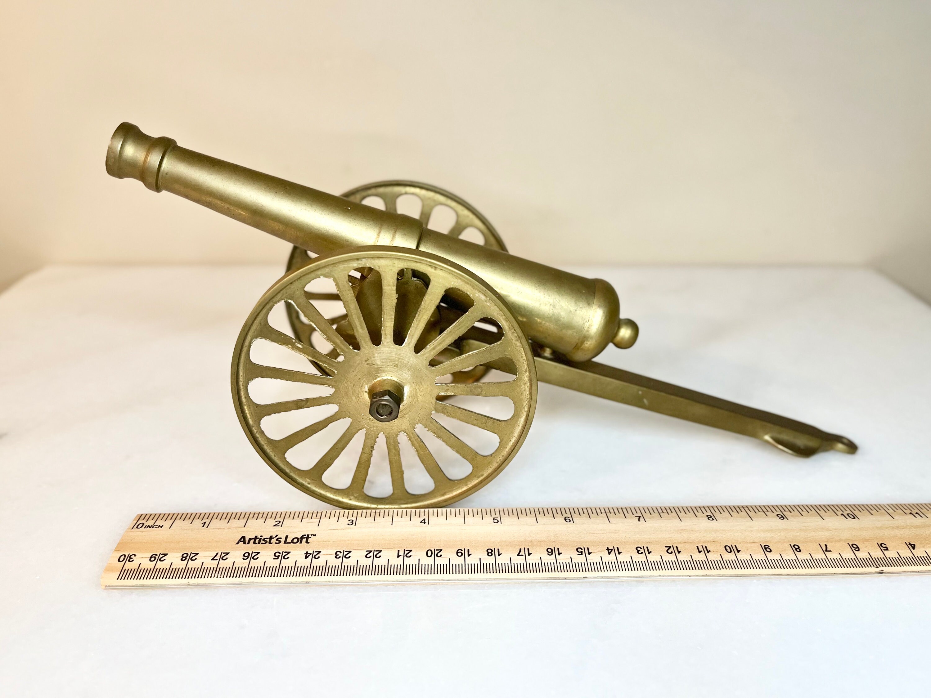 Vintage Heavy Brass 12 Cannon Statue - Etsy