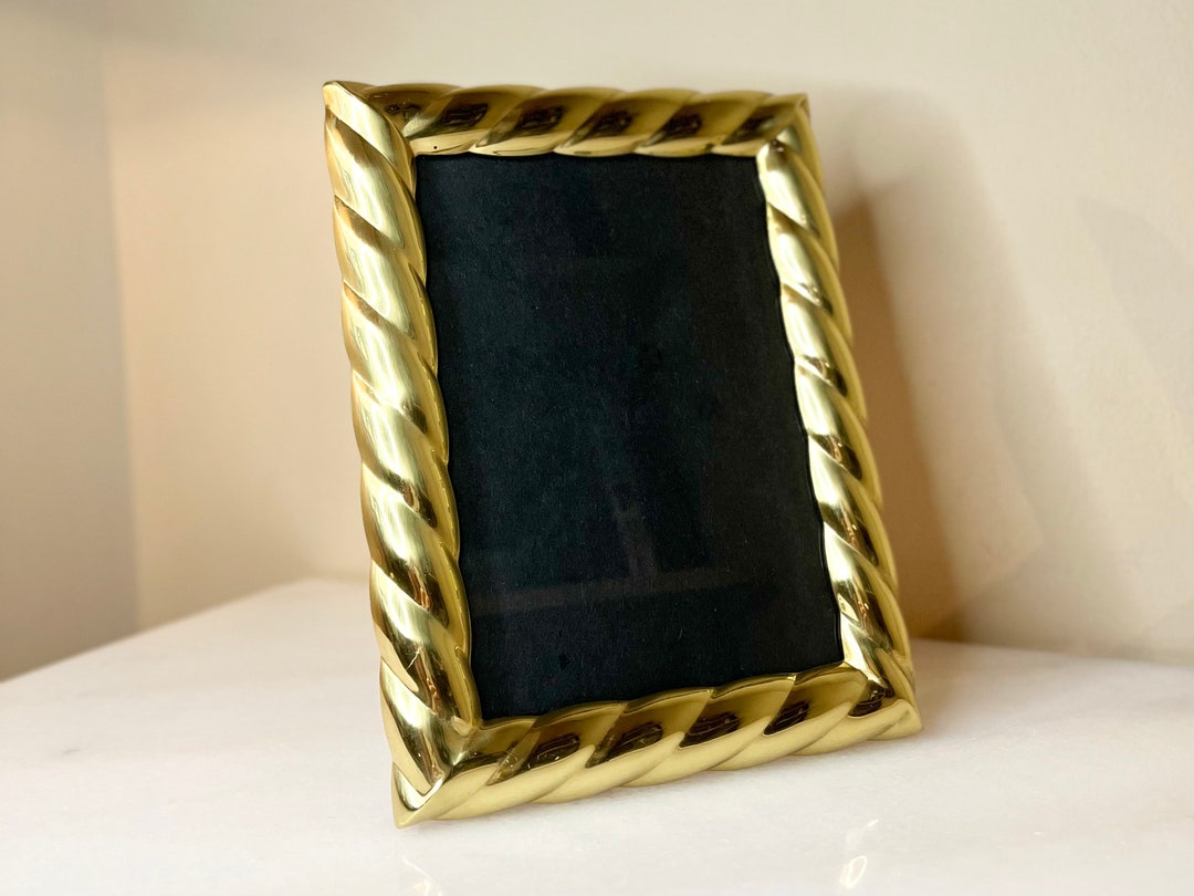 80s Retro Solid Brass French Twist Frame 5x7 Photo - Etsy