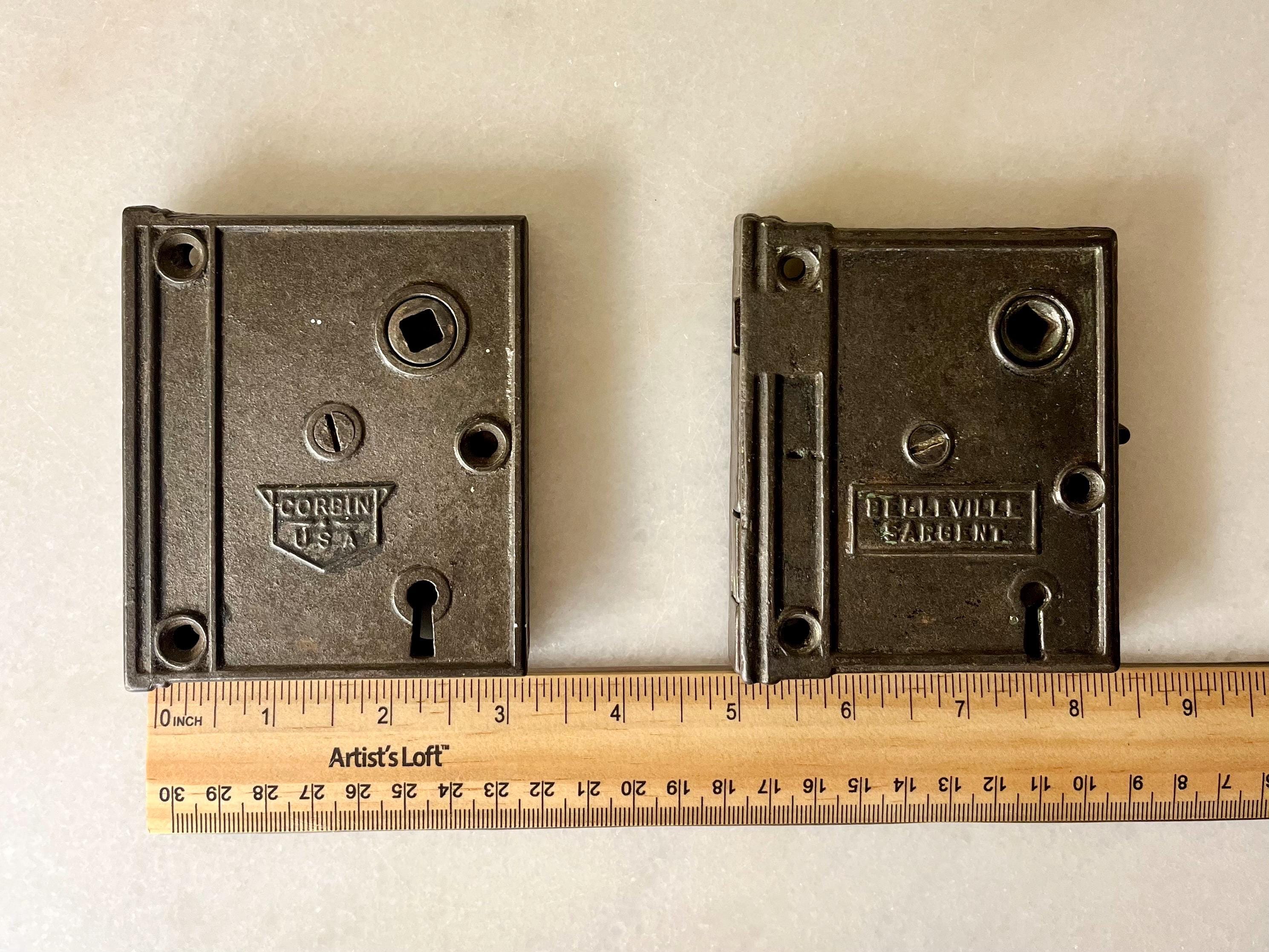 Pair of Antique Salvaged Cast Iron Door Rim Locks - Etsy