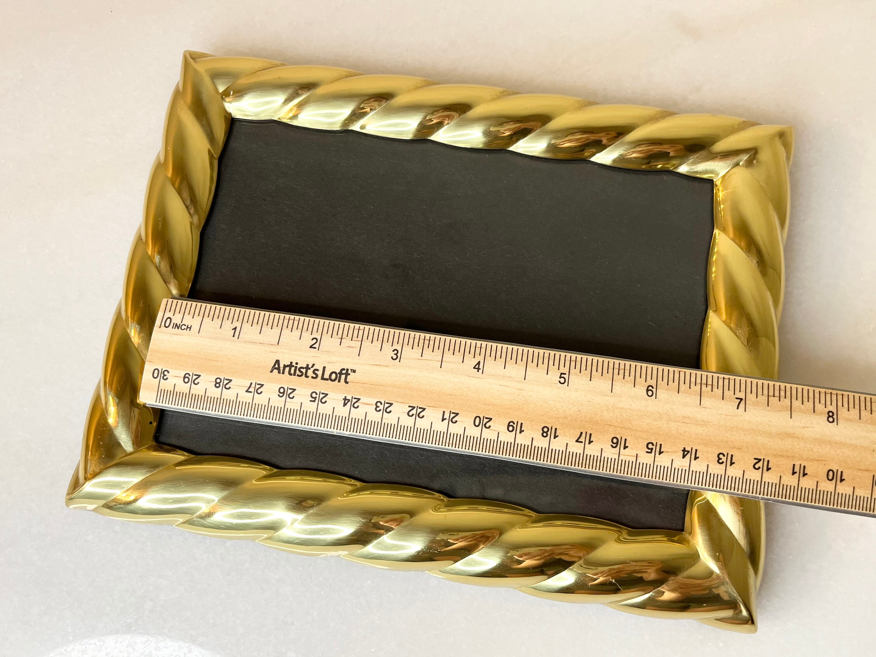 80s Retro Solid Brass French Twist Frame 5x7 Photo - Etsy