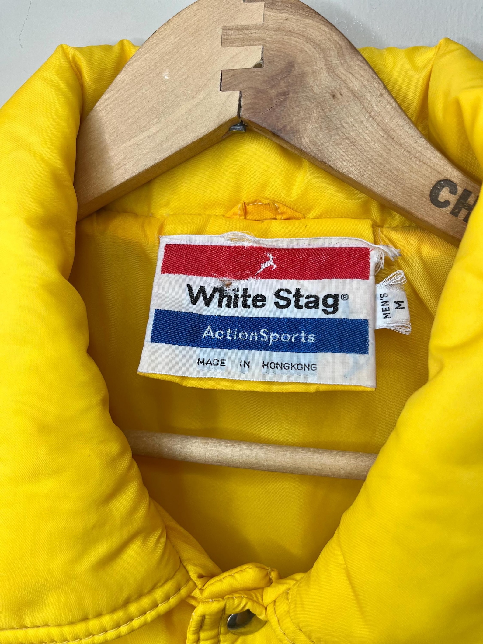 80s Bright Yellow Cropped Puffer Jacket by White Stag Action Sports ...