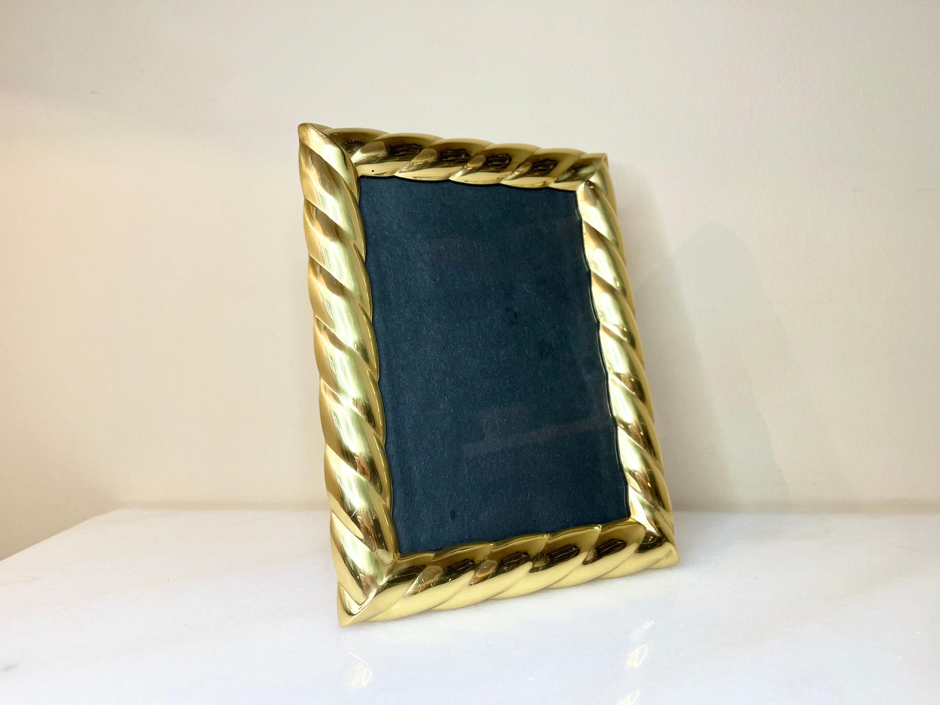 80s Retro Solid Brass French Twist Frame 5x7 Photo - Etsy