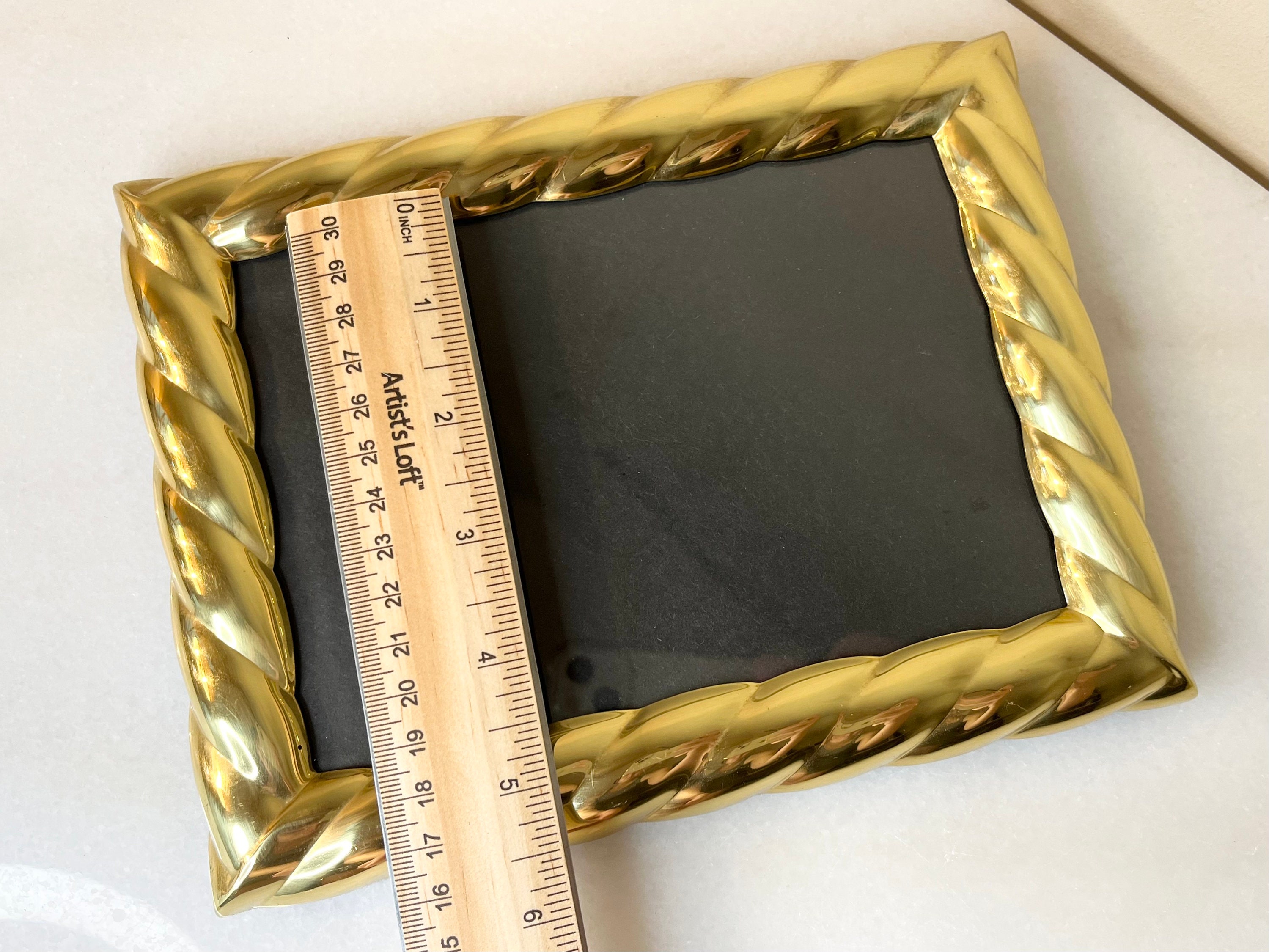 80s Retro Solid Brass French Twist Frame 5x7 Photo - Etsy