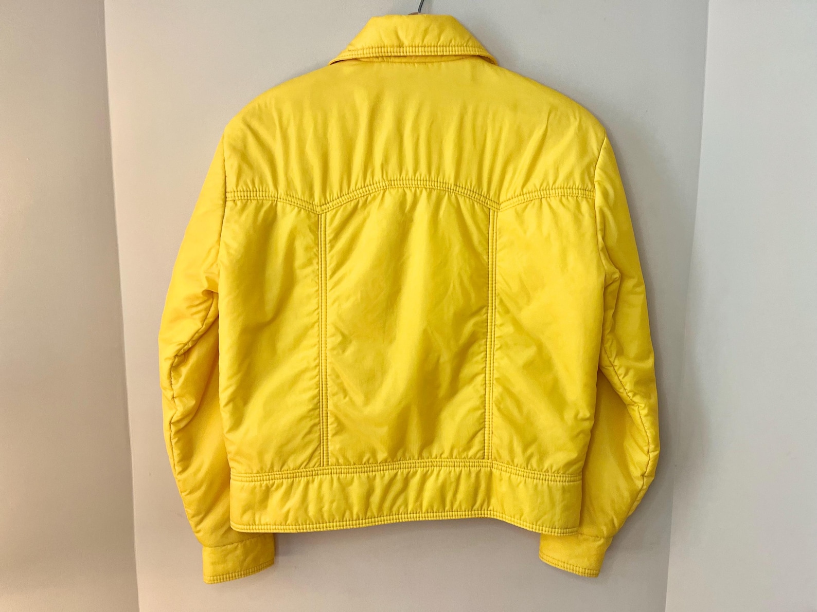 80s Bright Yellow Cropped Puffer Jacket by White Stag Action Sports ...