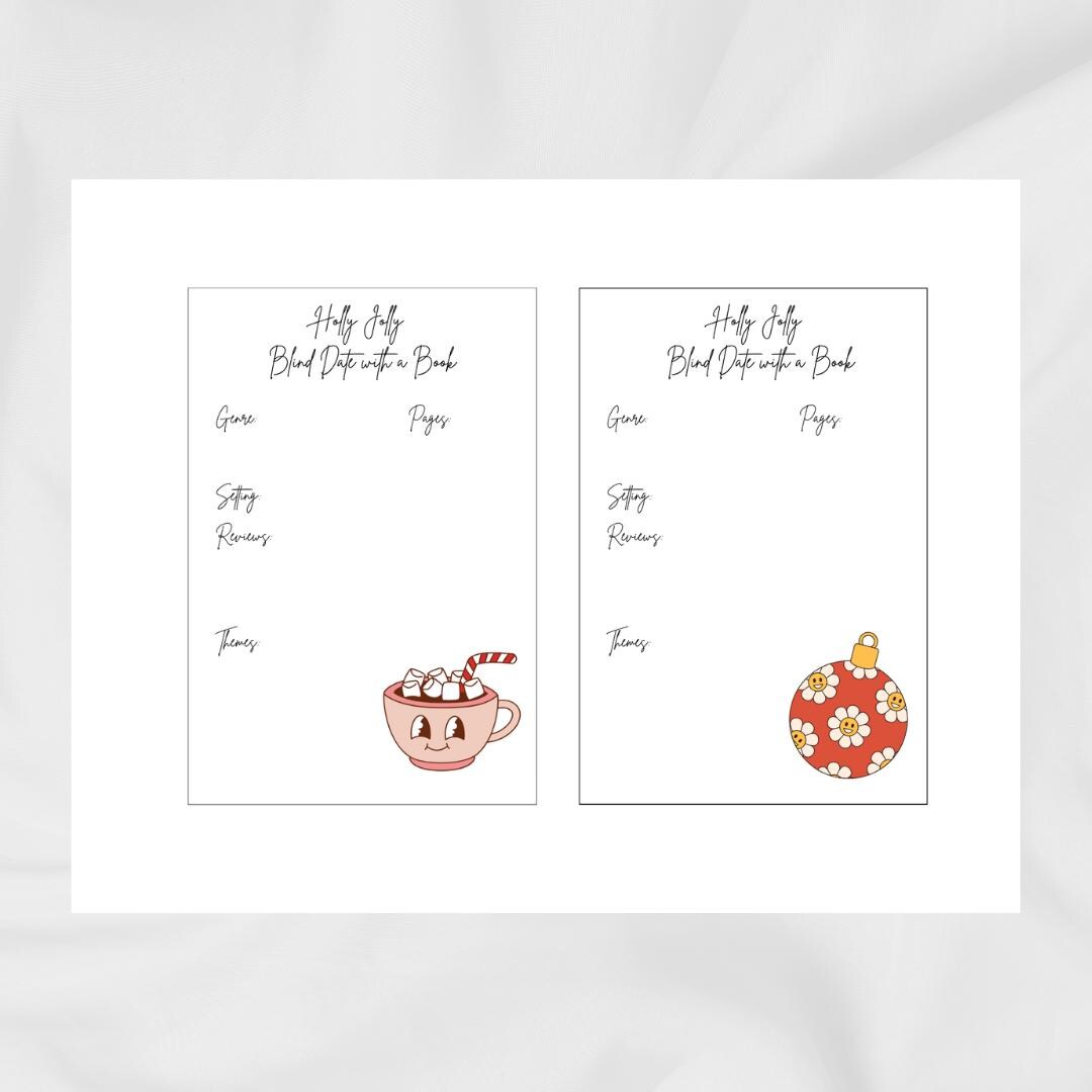 Printable Blind Date With A Book Card (PDF Download) - Holly Jolly ...