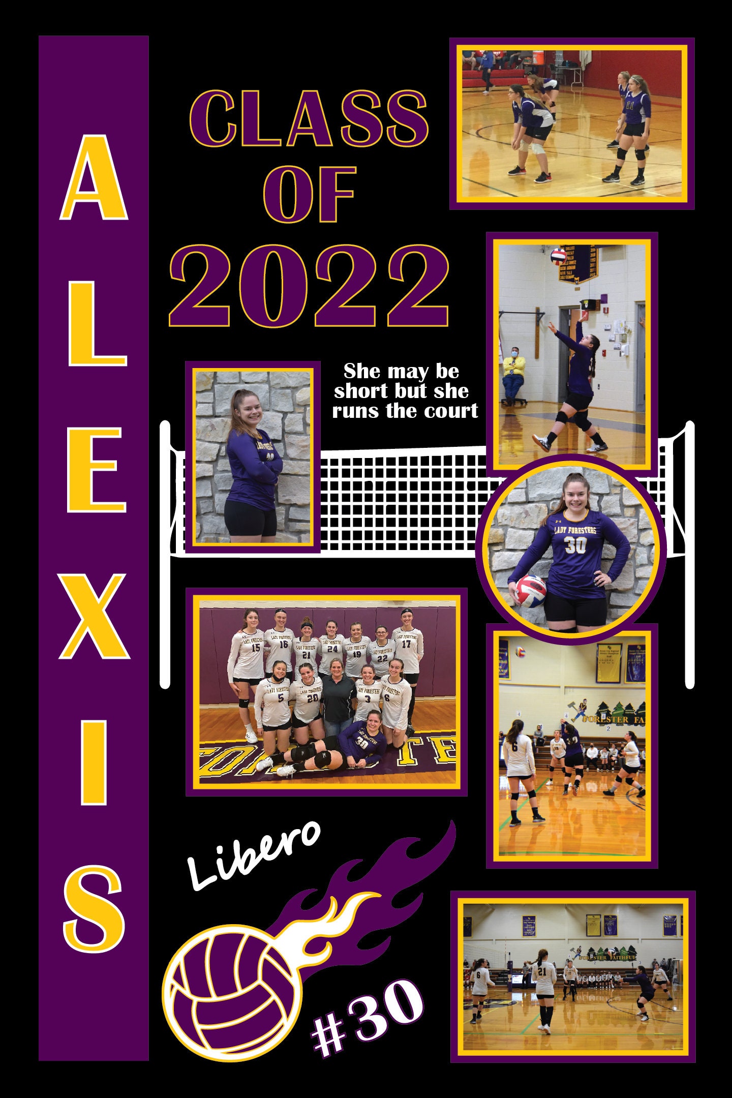 Customized Senior Night Poster - Volleyball - Football - Basketball ...