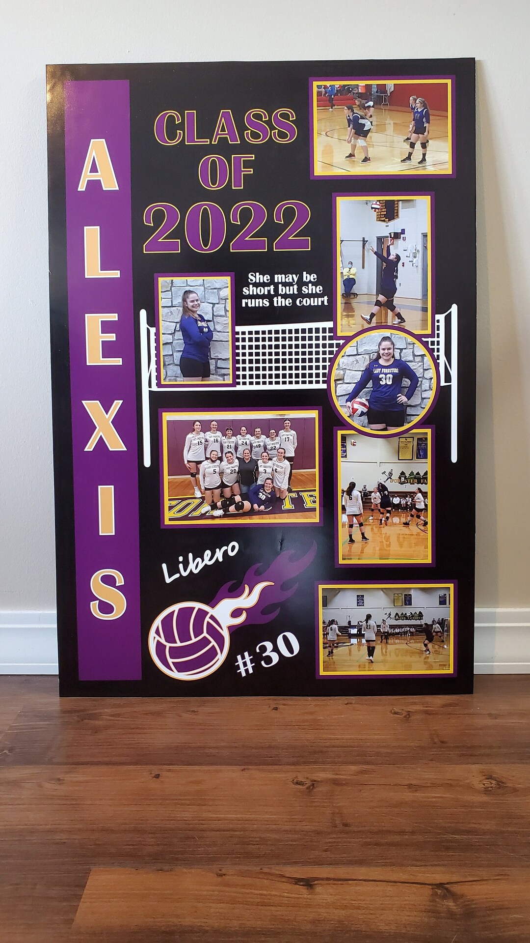 Customized Senior Night Poster Volleyball Football Basketball Lacrosse Customized Senior Night Poster Volleyball Football Basketball Lacrosse