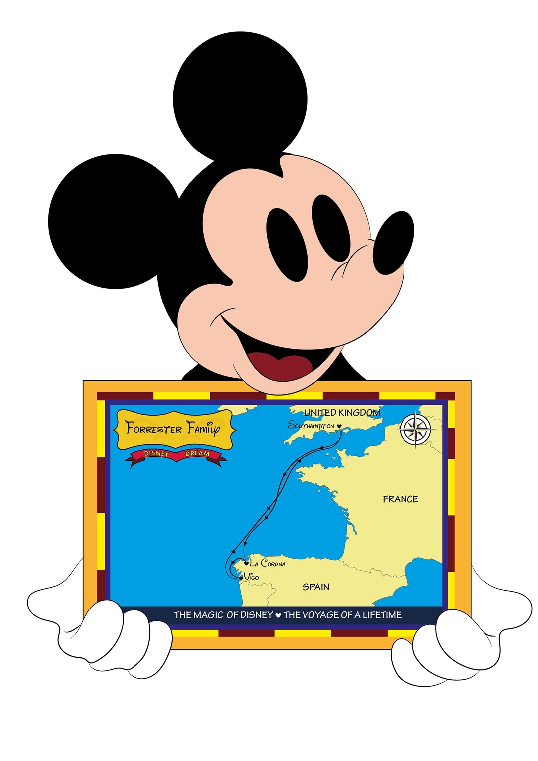 Personalized Disney Cruise Itinerary Map Magnet, Cruise Door Decoration ...