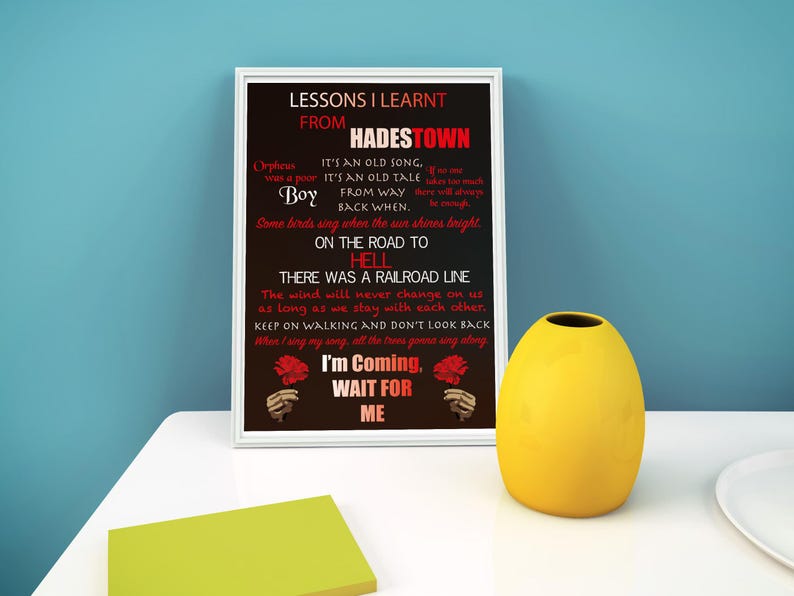 Hadestown Musical Theatre Poster: Lessons I Learnt, Broadway West End ...