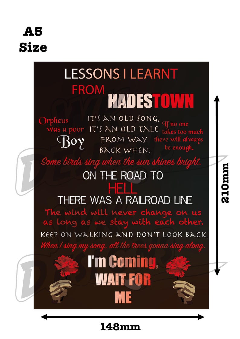 Hadestown Musical Theatre Poster: Lessons I Learnt, Broadway West End ...